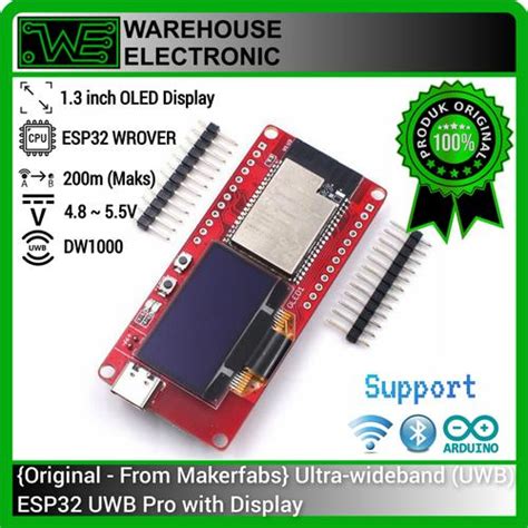 Jual Esp32 Uwb Pro With Display Original Makerfabs Esp32 Wrover Ultra Wideband Uwb Kota