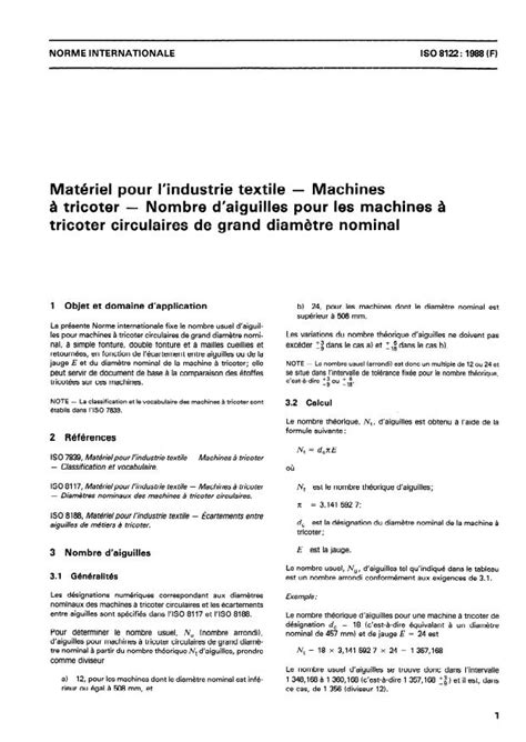 ISO 8122:1988 - Textile machinery — Knitting machines — Number of ...