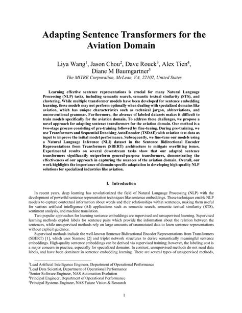 Adapting Sentence Transformers For The Aviation Domain Deepai