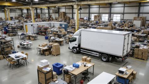 Warehouse Logistics Optimization Showcasing Efficient Cargo Delivery