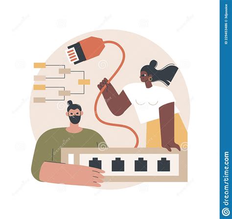 Ethernet Connection Abstract Concept Vector Illustration Stock Vector Illustration Of