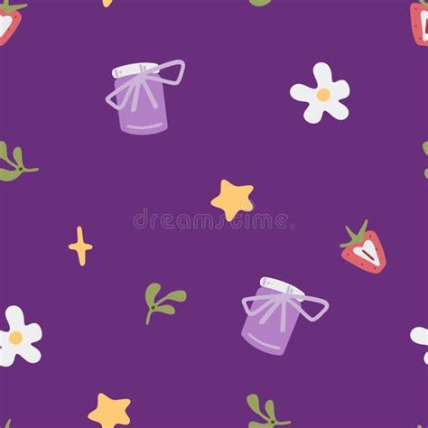 Seamless Jam Jar Magic Pattern Stock Illustration Illustration Of
