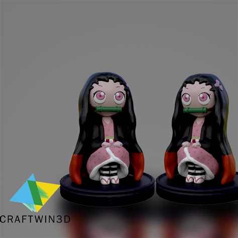 Stl File 🌟 Nezuko Print In Place 3d Model No Support 🌟 ・3d Print Design To Download・cults