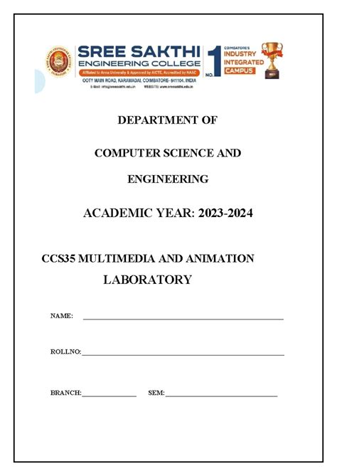 Mm Labmanual Lab Manual Department Of Computer Science And Engineering Academic Year 2023