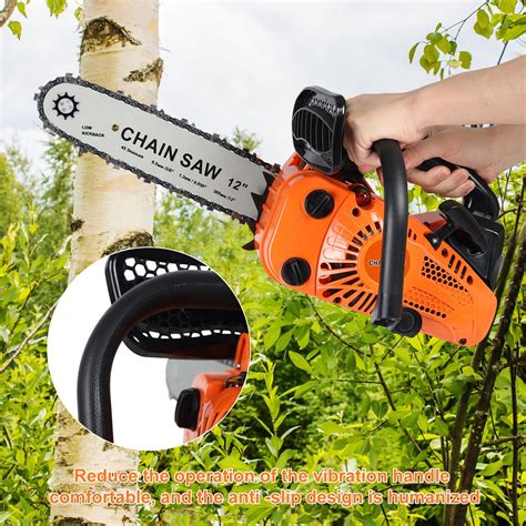 25cc 2 Cycle Handle Gas Chainsaw 12 Inch Portable Chainsaw Gas Powered