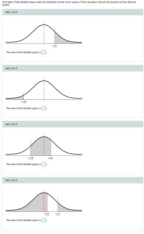 Solved Find Each Of The Shaded Areas Under The Standard Normal Curve Using Course Hero