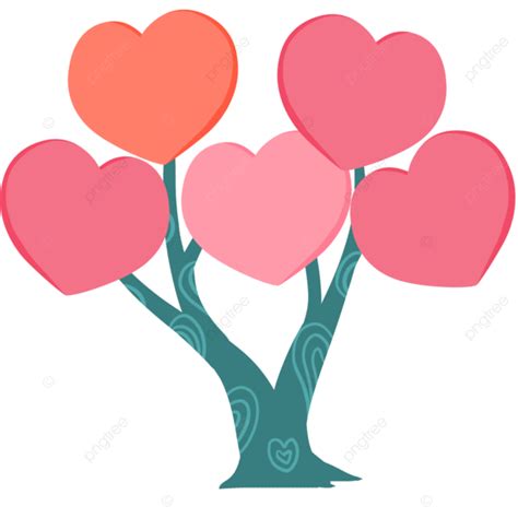 하트 모양의 테두리 불규칙한 테두리 하트 나무 빨간 만화 Png 일러스트 및 Psd 이미지 무료 다운로드 Pngtree