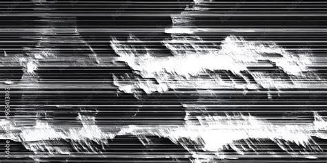 Seamless Horror Retro Black And White Vhs Scanlines Tv Signal Static