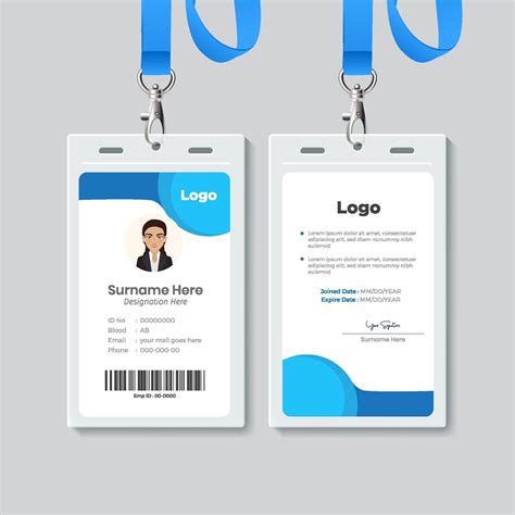 simple id card printable cards