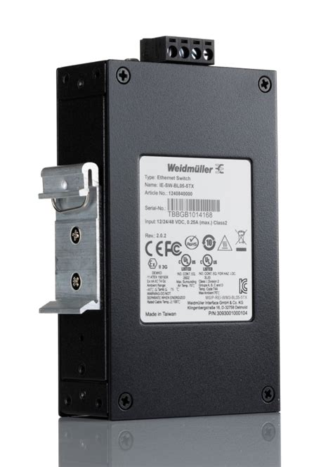 1240840000 Weidmüller Weidmuller Ie Sw Bl05 5tx Ethernet Switch 893 6792 Rs Components
