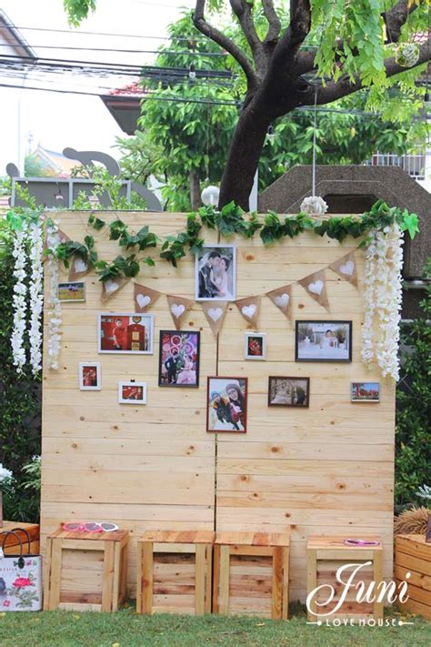 อุปกรณ์ฉากไม้แนววินเทจ Junilovehouse