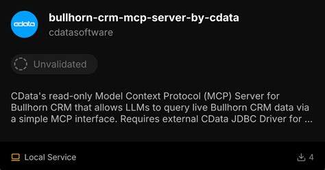 Bullhorn Crm Mcp Server By Cdata M LobeHub