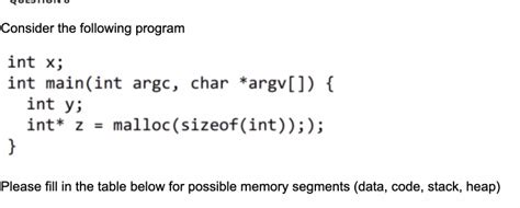 Solved Consider The Following Program Int X Int Mainint