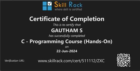 Gautham Sethuraman On Linkedin Skillrack Cprogramming Achievementunlocked Codingjourney