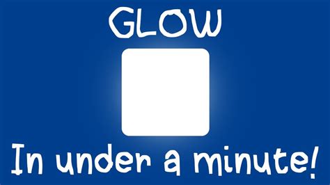 Unity 2d Glow Tutorial In Under 1 Minute Youtube