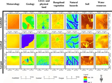 Criteria Maps Used For Mce Based Urbanization Suitability Mapping In
