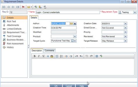 Hp Almqc Requirements And Release Cycle Management With Example