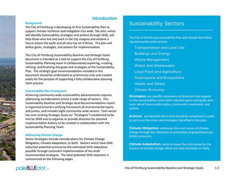 Palebluedot Fitchburg Sustainability Baseline And Reduction