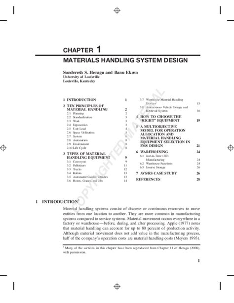 Pdf Materials Handling System Design