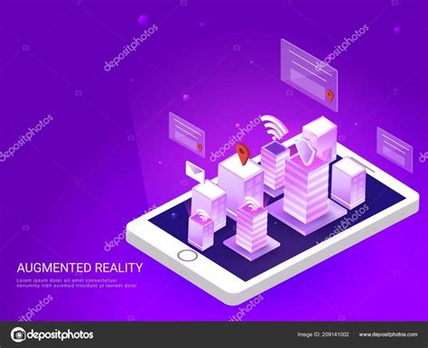 Smart City View On Smartphone Screen Responsive Web Template Design