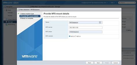 how to use a windows server nfs share as a vmware esxi datastore