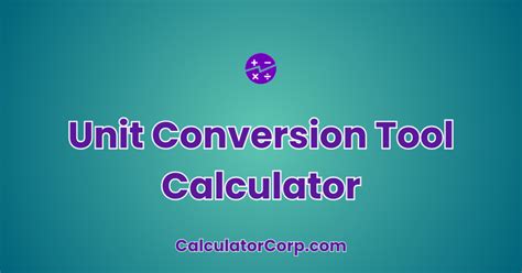 Unit Conversion Tool Calculator Instantly Convert Units