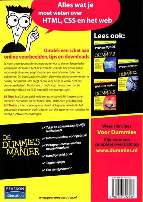 Voor Dummies HTML En CSS Voor Dummies 9789043022835 Ed Tittel