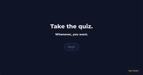 Responsive React Quiz App Codesandbox