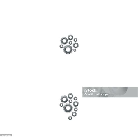 알파벳 세트 문자 구두점 세미콜론 엔지니어링 기어 패턴 팀웍 시스템 개념 디자인 일러스트 레이 션 흰색 배경에 고립 벡터 Eps 10 0명에 대한 스톡 벡터 아트 및 기타