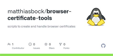 Github Matthiasbockbrowser Certificate Tools Scripts To Create And Handle Browser Certificates