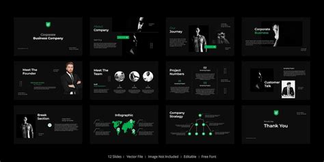 Шаблон презентации Powerpoint для корпоративного бизнеса Премиум векторы