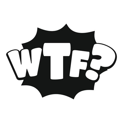 Comic Boom Wtf Icon Simple Black Style Vector Art At Vecteezy