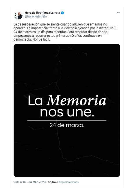 Dirigentes De La Oposición Se Expresaron Por El Día De La Memoria Y Se