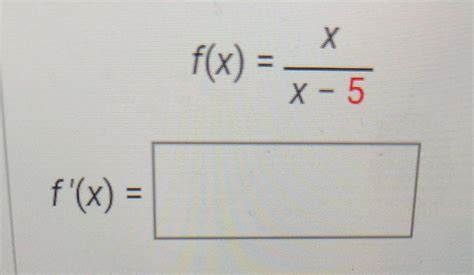 Solved Use The Quotient Rule To Find The Derivative Of The