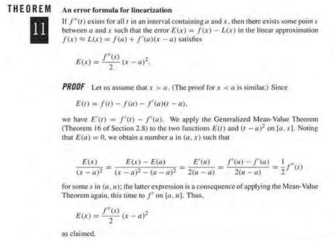 An Error Formula For Linearization Involving Second Derivative • Physics Forums