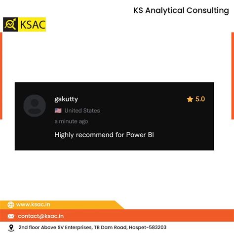 Ks Analytical Consulting On Linkedin Powerbi Dataanalysis Consultant