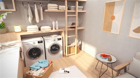 Laundry Room Scene 01 Daz 3d