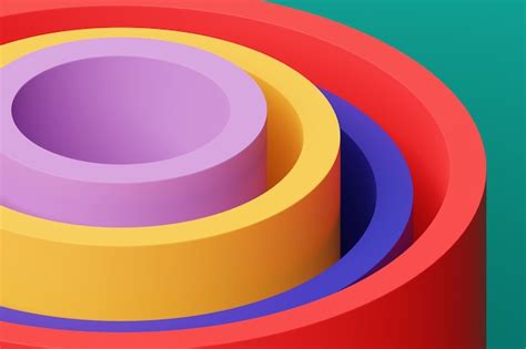 Premium Photo 3d Illustration Colorful Cylinder Geometric Background Weave Pattern