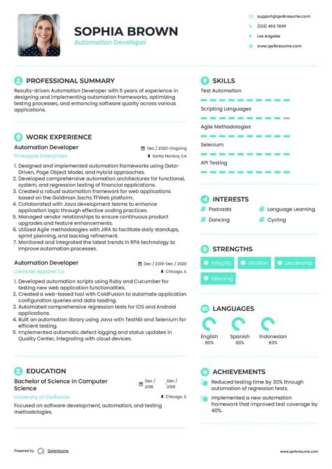 Rpa Developer Resume Example 2023 Writing Tips Resumekraft 58 Off