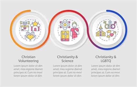 Premium Vector Modern Christianity Loop Infographic Template