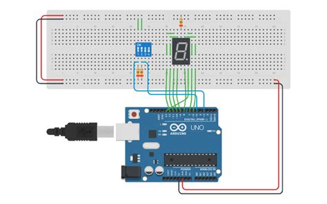 Circuit Design Display 7 Segmentos Tinkercad
