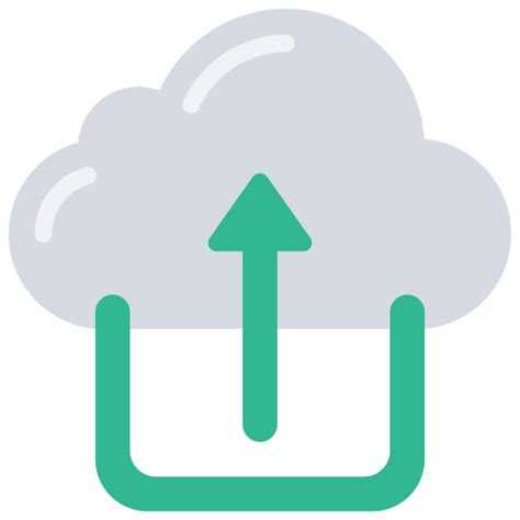 Cloud Upload Juicy Fish Flat Icon
