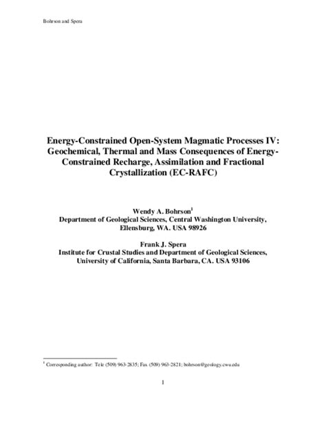 Pdf Energy Constrained Open System Magmatic Processes Iv Geochemical Thermal And Mass