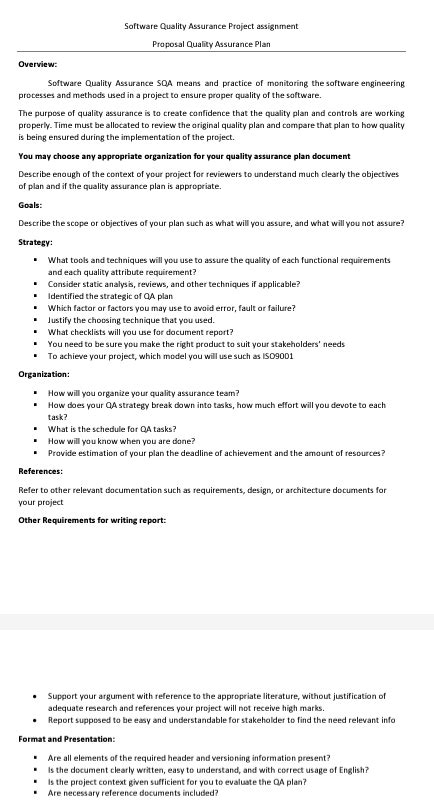 solved overview software quality assurance sqa