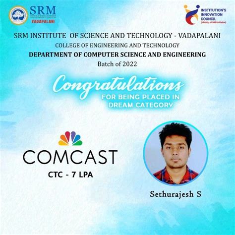 Srmist Vadapalani Campus On Linkedin Congratulations 👏🎉