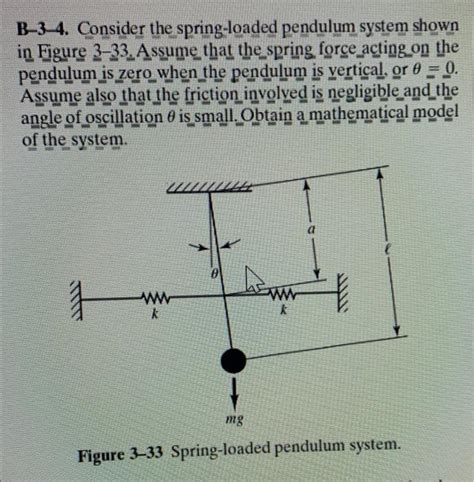 [solved] B 3 4 Consider The Spring Loaded Pendulum System