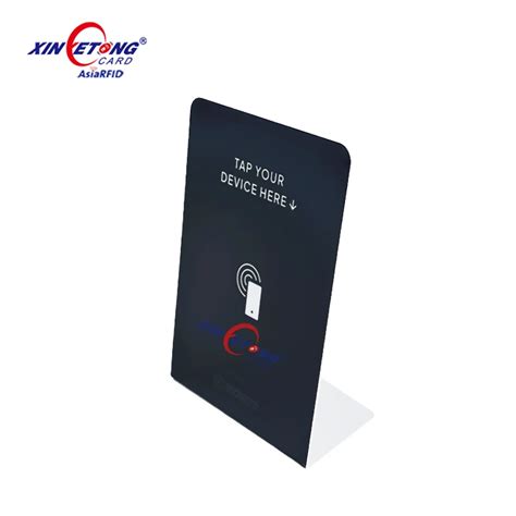 Google Review NFC Stand NFC Menu Tap PVC Stand For Social Scanning NFC Bending Stand Card