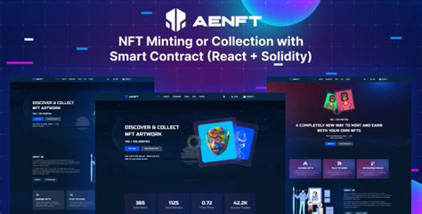 aenft nft minting or collection with smart contract react solidity by laralink