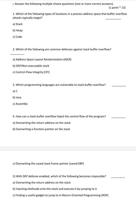 Solved 1 Answer The Following Multiple Choice Questions