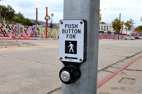 West Hollywood California Pedestrian Push Button For Walk Signal